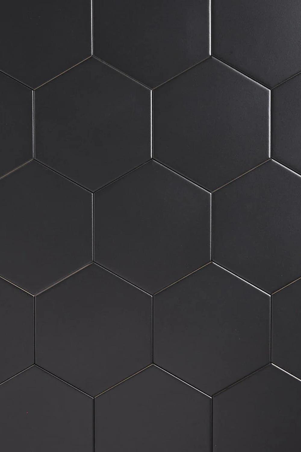 23 Chic Ways to Use Black Hexagon Tiles for a Home Decor Makeover