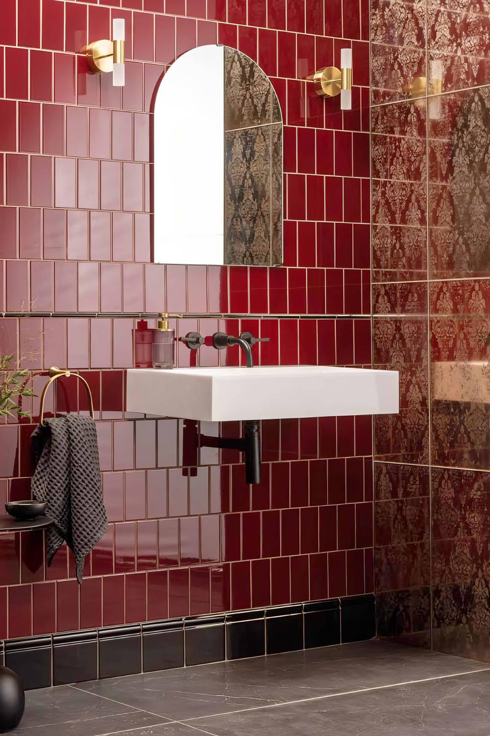 23 Burgundy Tile Bathroom Inspirations You’ll Love
