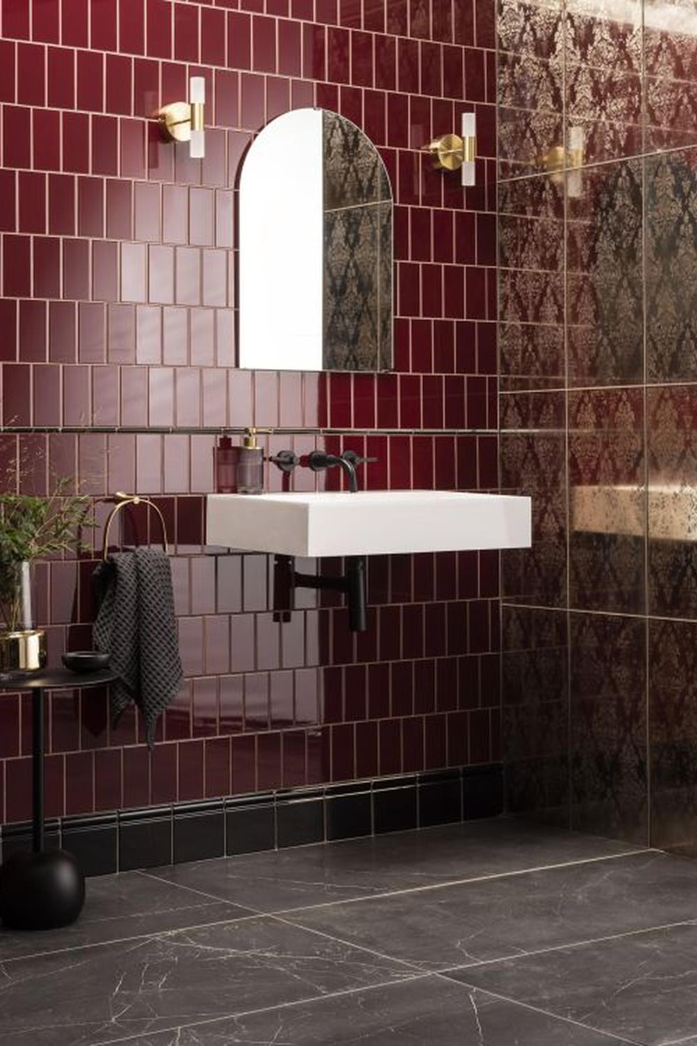 23 Burgundy Tile Bathroom Inspirations You’ll Love