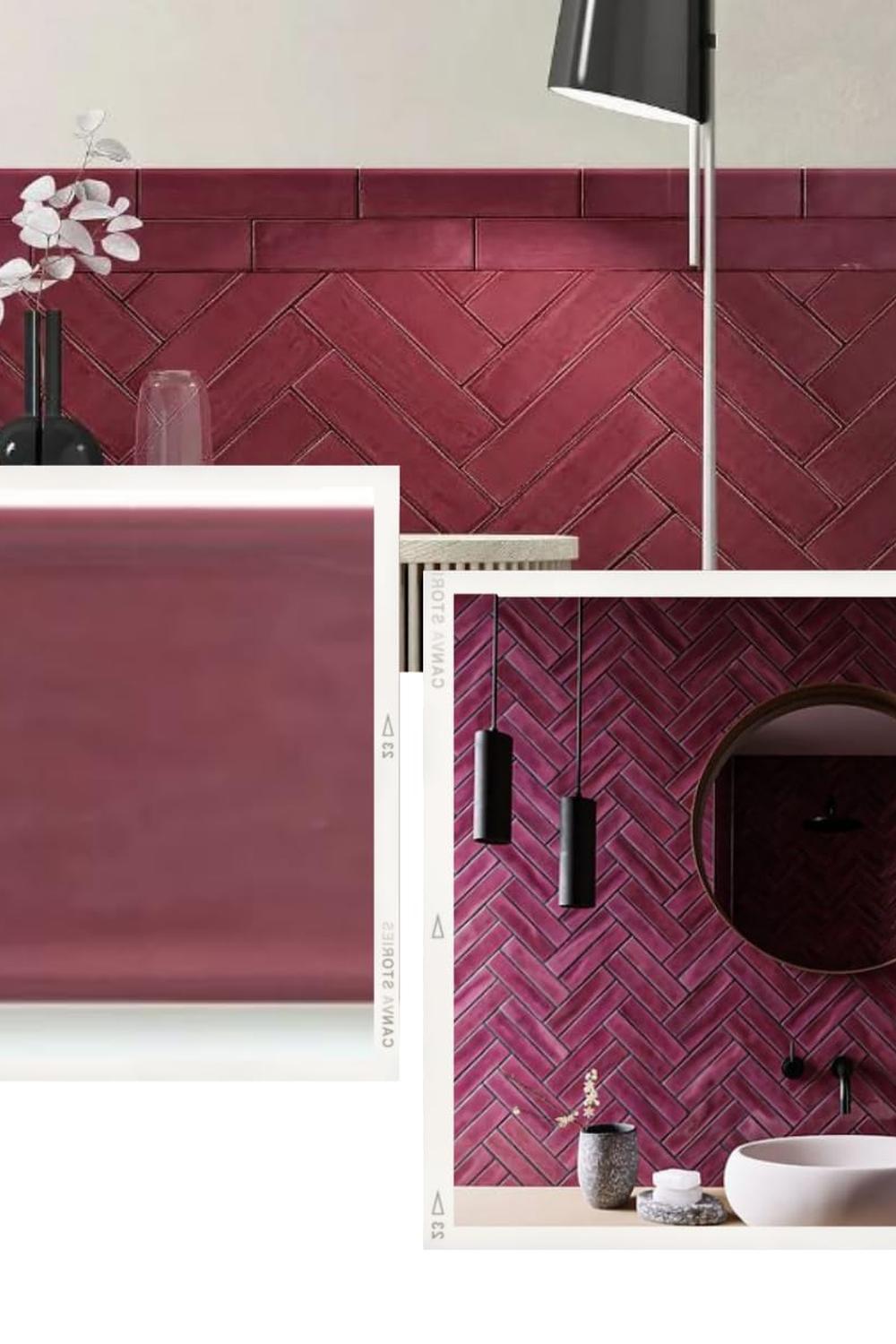 23 Burgundy Tile Bathroom Inspirations You’ll Love