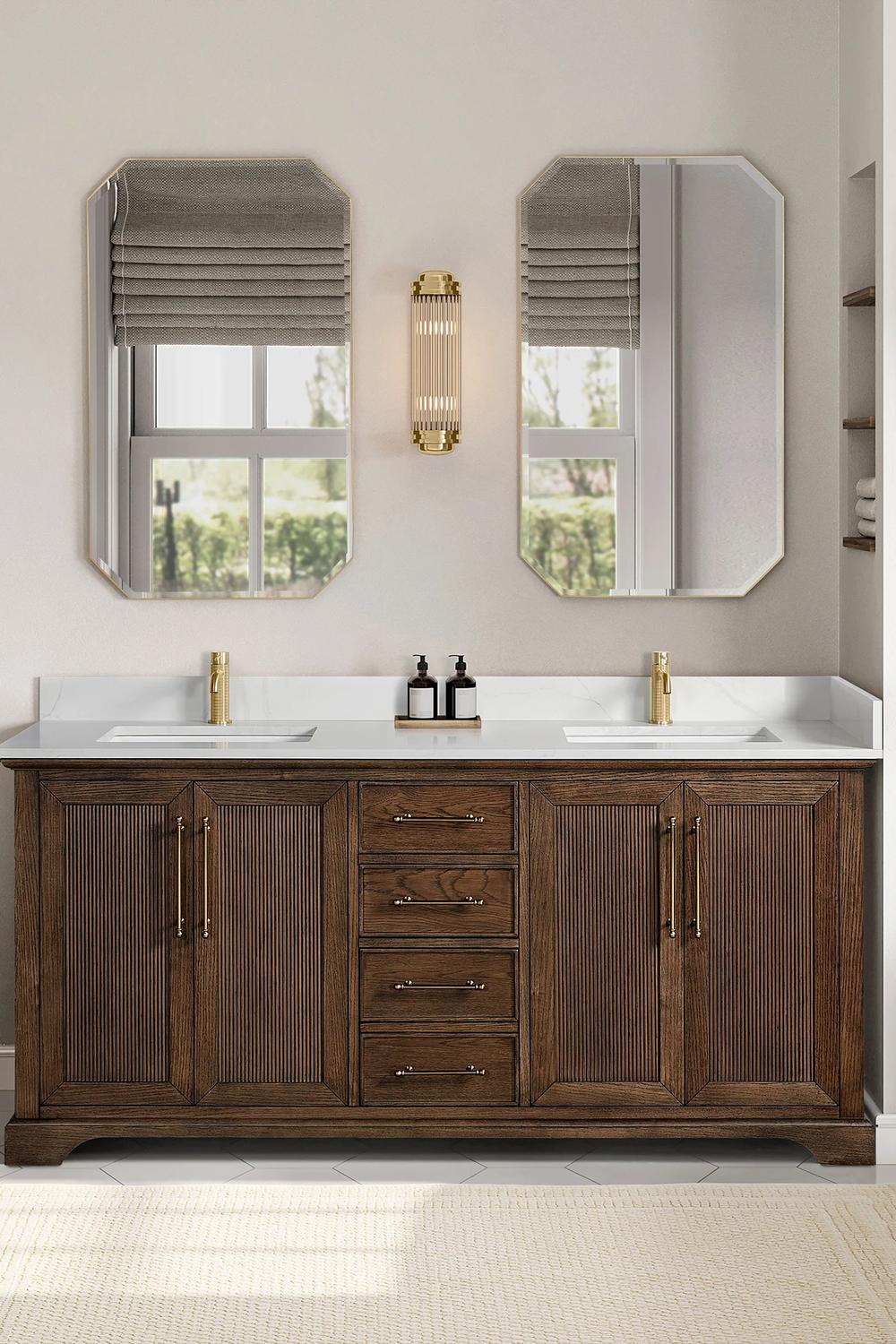 23 Dark Wood Bathroom Vanity Designs to Inspire Your Space