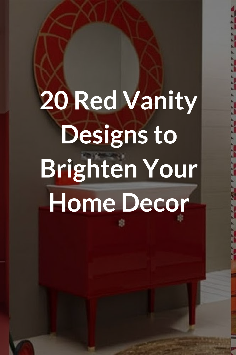 20 Red Vanity Designs to Brighten Your Home Decor