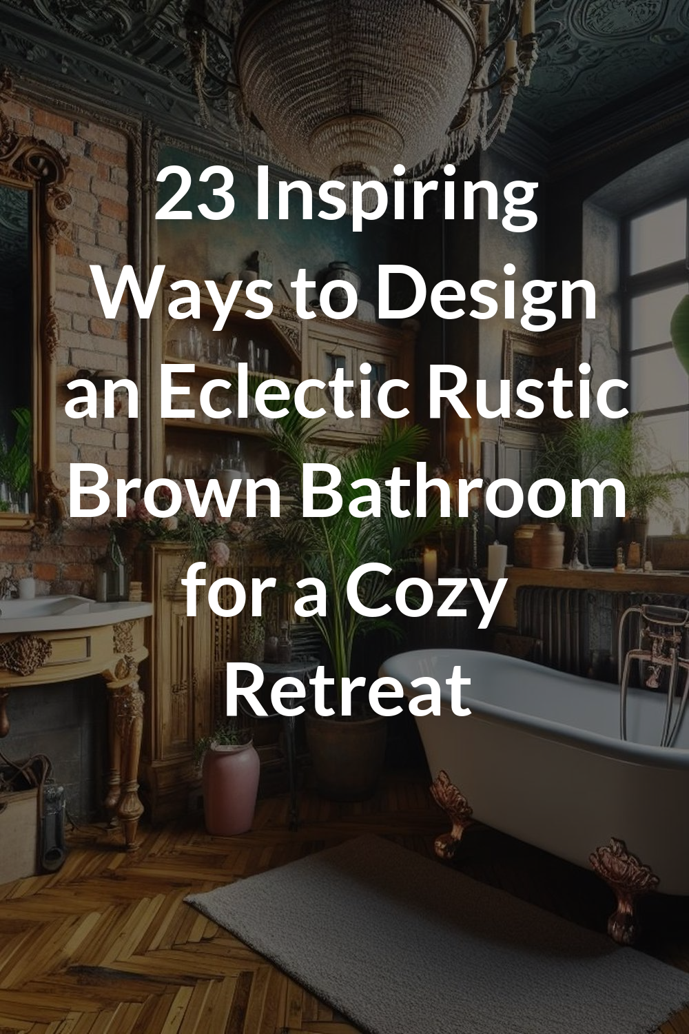 23 Inspiring Ways to Design an Eclectic Rustic Brown Bathroom for a ...