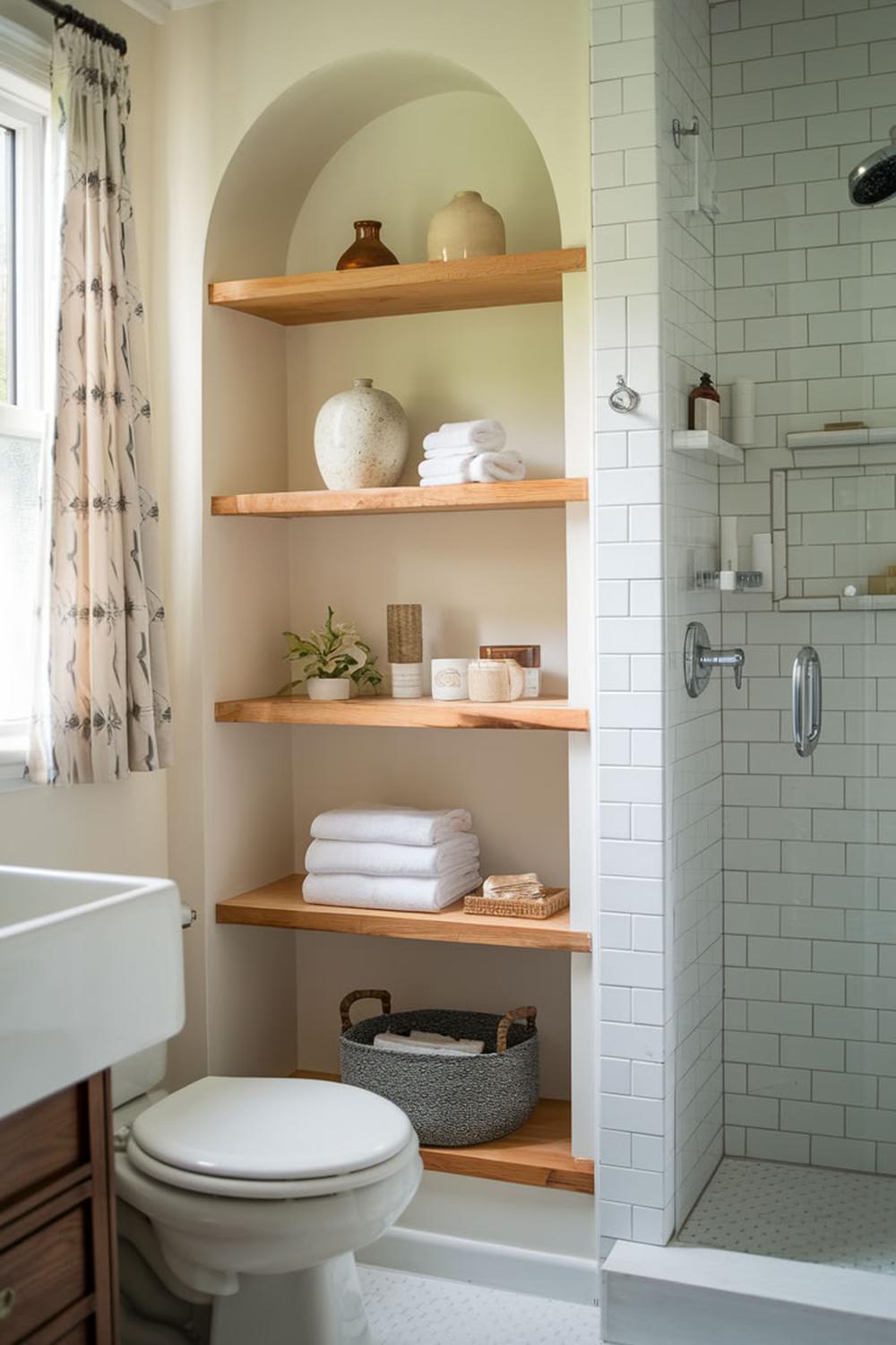 14 Inspiring Open Shelves in Bathroom Designs to Maximize Space and Style