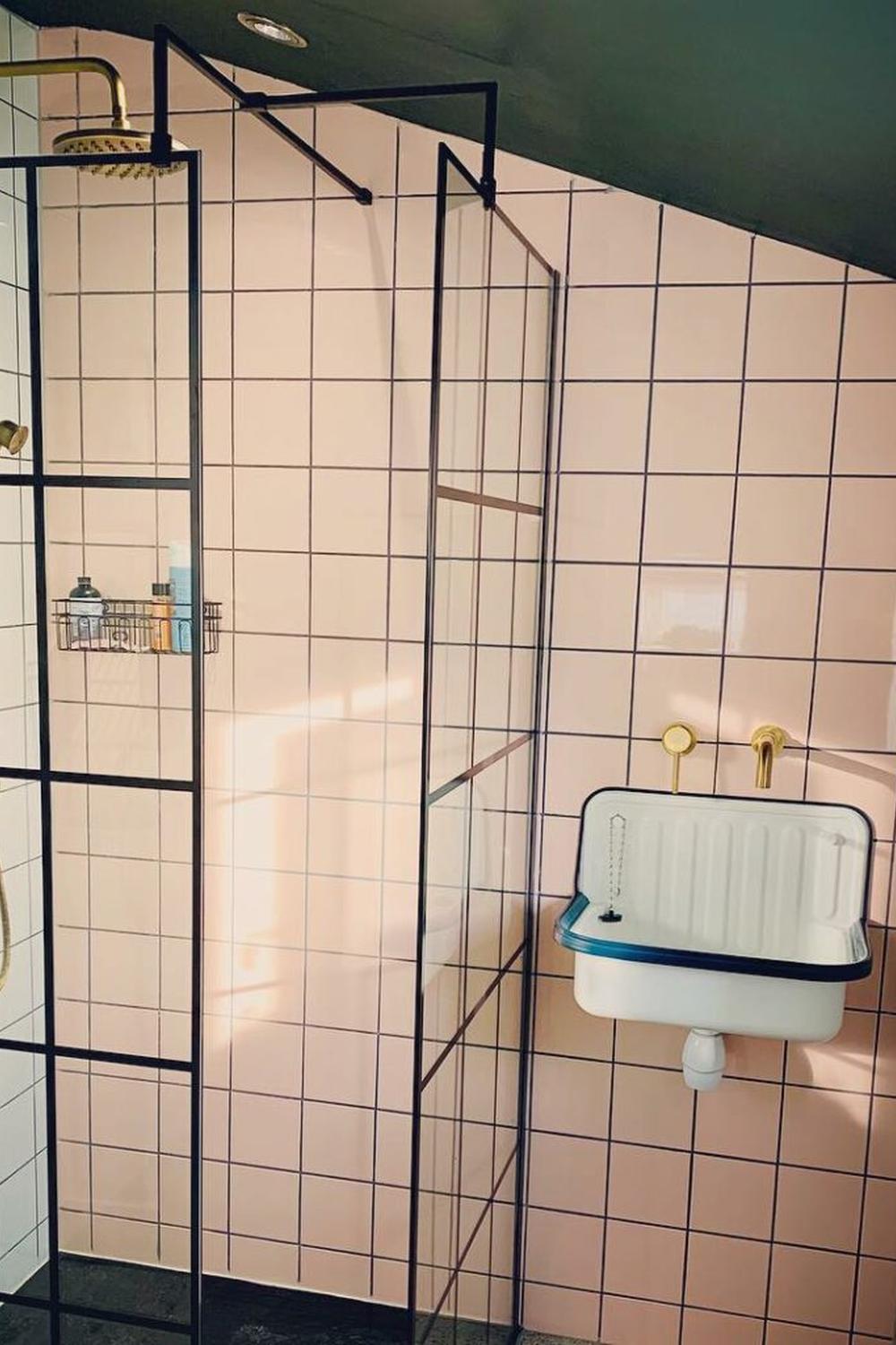 20 Pink Tile Bathroom Black Grout Inspirations for a Chic Retreat