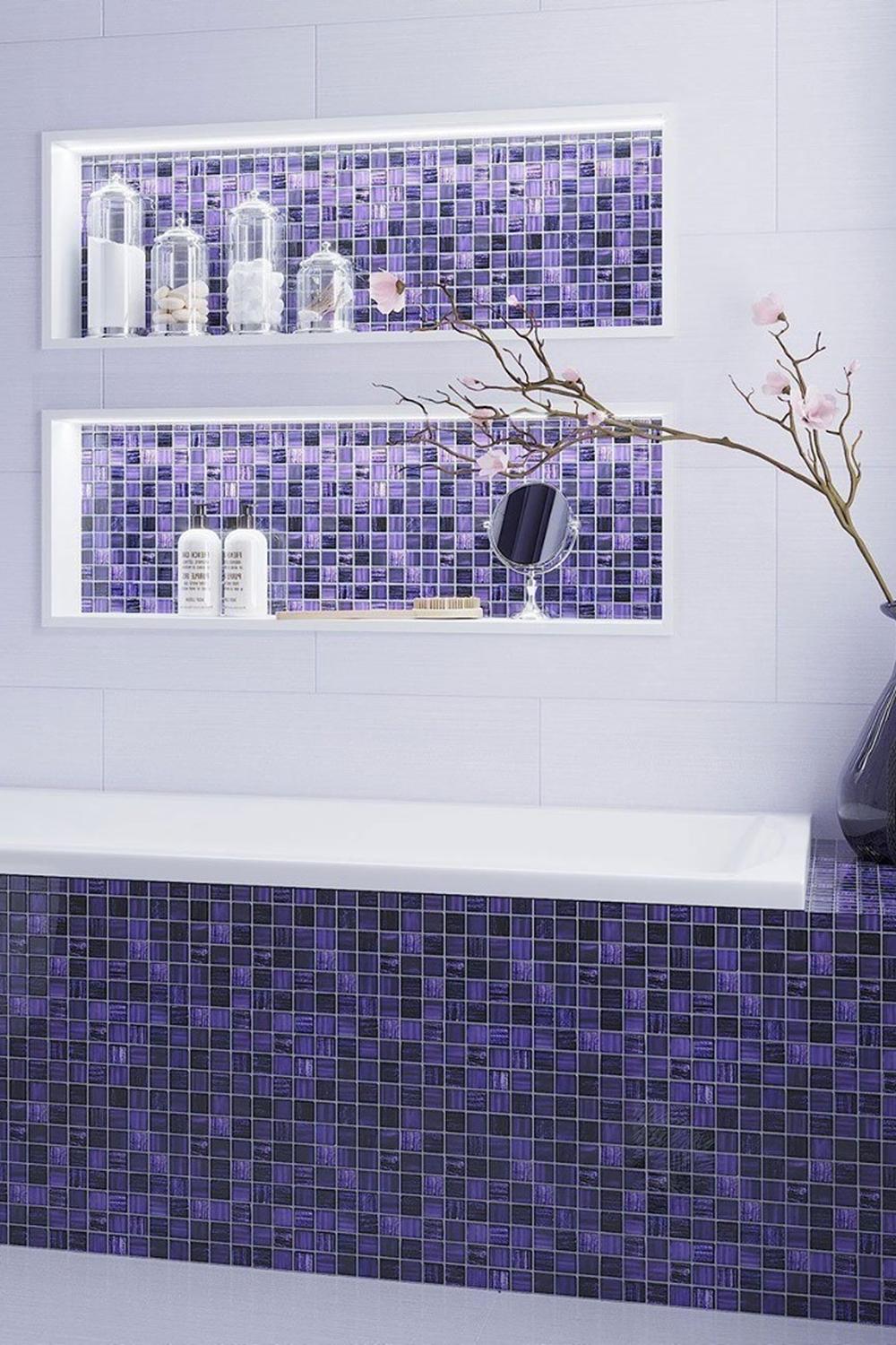 16 Purple Tile Bathroom Inspirations You’ll Love