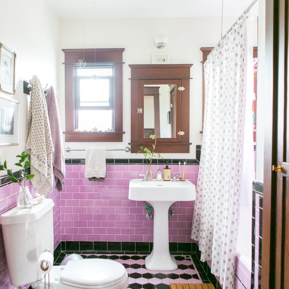 16 Purple Tile Bathroom Inspirations You’ll Love