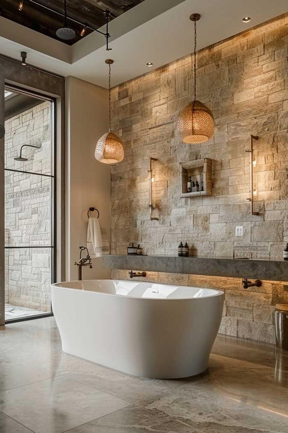 16 Stacked Stone Bathroom Ideas That Will Transform Your Space
