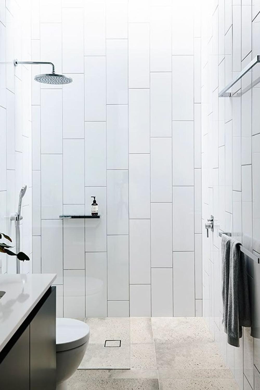 17 Vertical Subway Tile Bathroom Inspirations You'll Love
